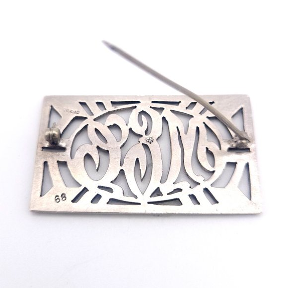 Harry Iskin | Jewelry | Harry Iskin Monogram Marcasite Antique Brooch ...